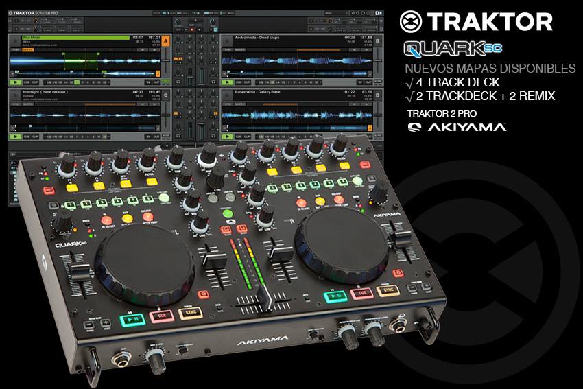 Mapa MIDI Traktor Pro Akiyama Quark SC - Tecnologiadj.com