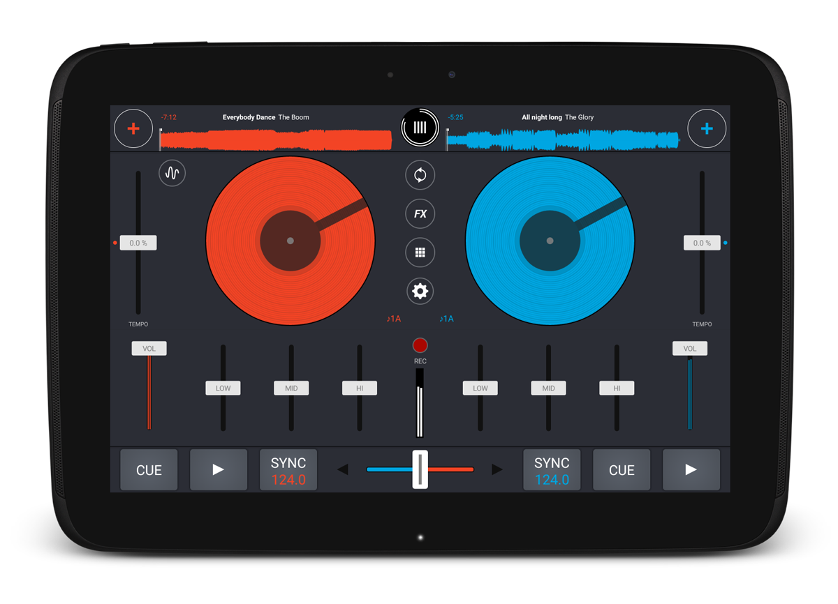 Tablet_colors_Cross DJ Android 2.3_Mixvibes - Tecnologiadj.com